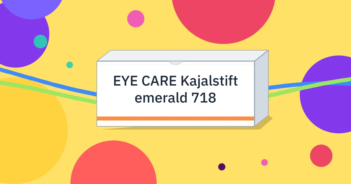 Symbolbild: Packung mit der Aufschrift EYE CARE Kajalstift emerald 718 (PZN 01447045) – Verfügbarkeit und Bezug in Apotheken in Frankfurt am Main