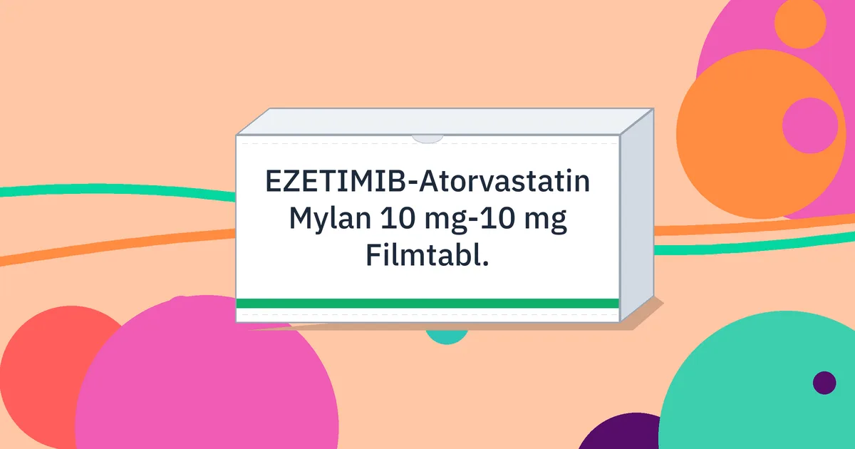 Symbolbild: Packung mit der Aufschrift EZETIMIB-Atorvastatin Mylan 10 mg-10 mg Filmtabl. (PZN 17925133) – Verfügbarkeit und Bezug in Apotheken in Frankfurt am Main