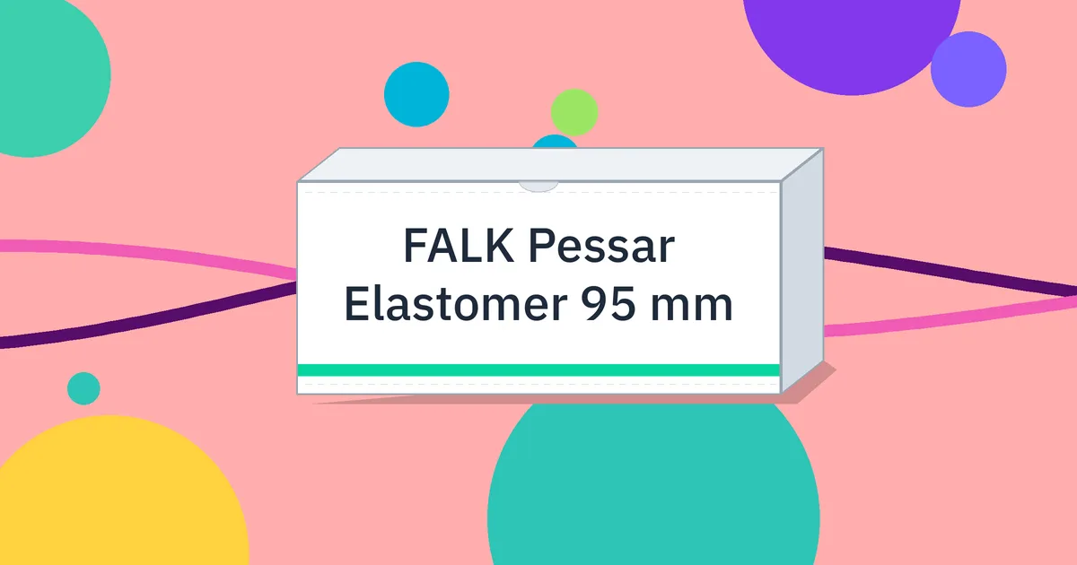 Symbolbild: Packung mit der Aufschrift FALK Pessar Elastomer 95 mm (PZN 03803001) – Verfügbarkeit und Bezug in Apotheken in Frankfurt am Main