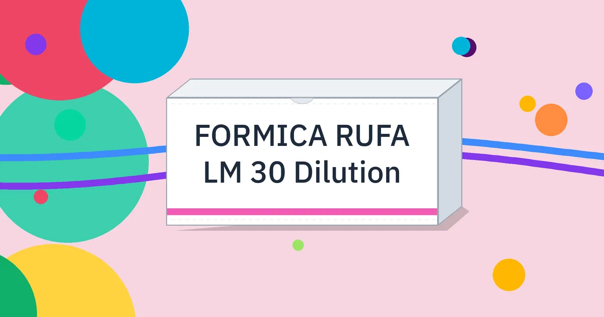 Symbolbild: Packung mit der Aufschrift FORMICA RUFA LM 30 Dilution (PZN 10823346) – Verfügbarkeit und Bezug in Apotheken in Frankfurt am Main