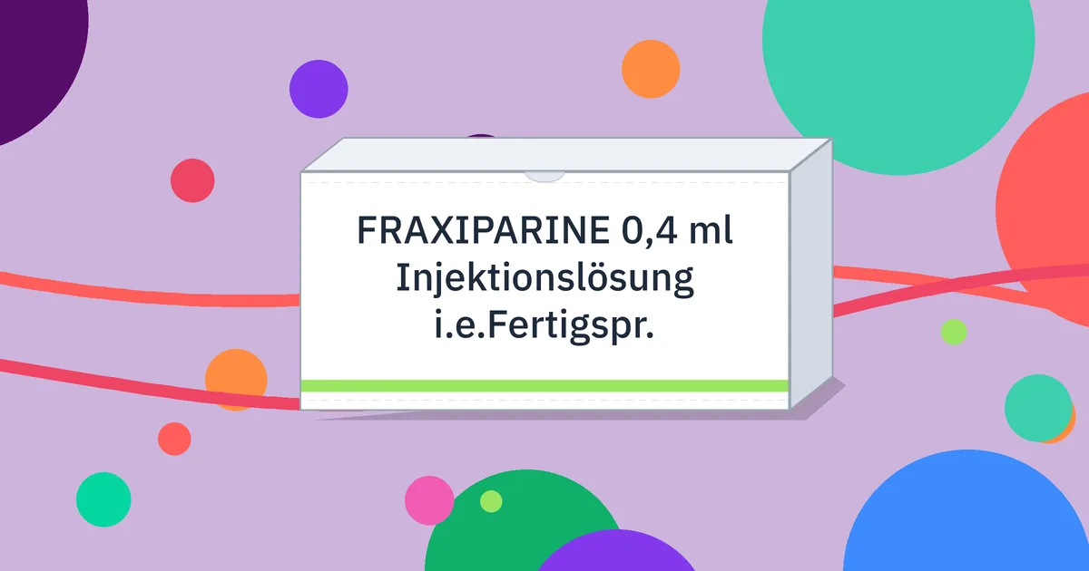 Symbolbild: Packung mit der Aufschrift FRAXIPARINE 0,4 ml Injektionslösung i.e.Fertigspr. (PZN 13652112) – Verfügbarkeit und Bezug in Apotheken in Frankfurt am Main
