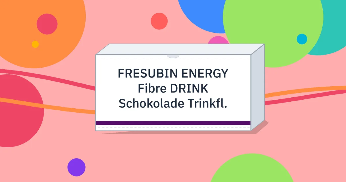 Symbolbild: Packung mit der Aufschrift FRESUBIN ENERGY Fibre DRINK Schokolade Trinkfl. (PZN 00951132) – Verfügbarkeit und Bezug in Apotheken in Frankfurt am Main