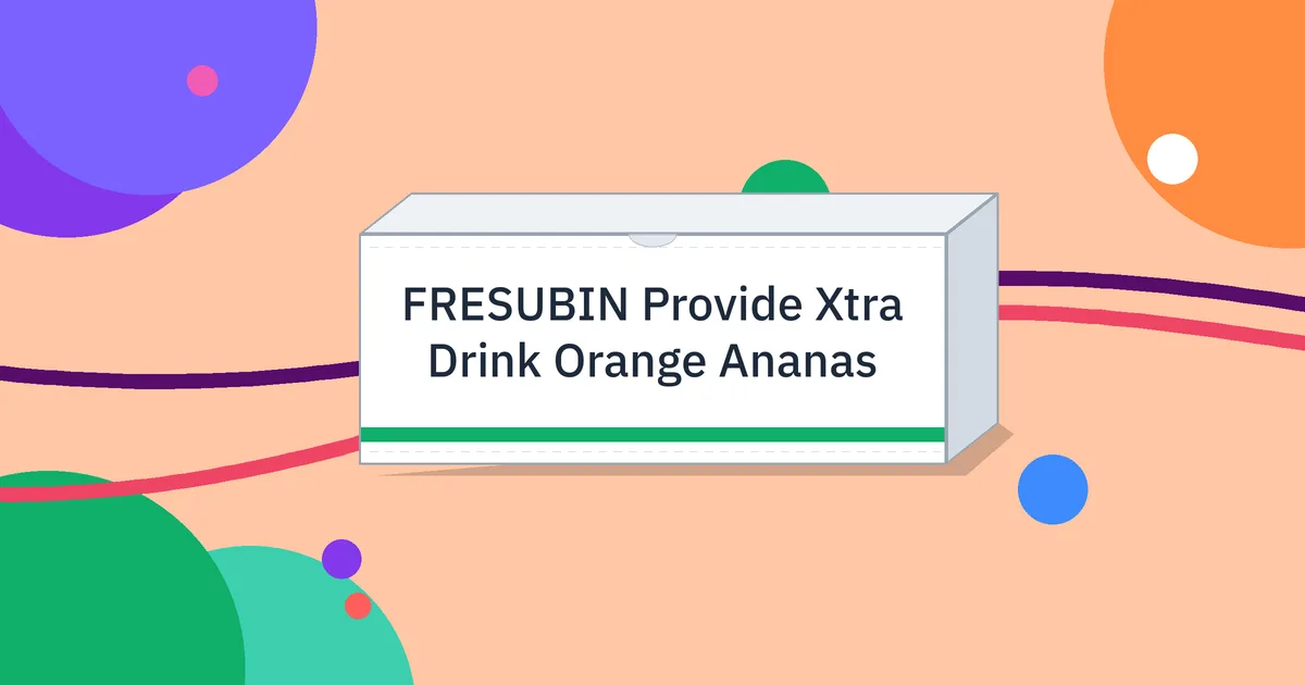 Symbolbild: Packung mit der Aufschrift FRESUBIN Provide Xtra Drink Orange Ananas (PZN 14145044) – Verfügbarkeit und Bezug in Apotheken in Frankfurt am Main