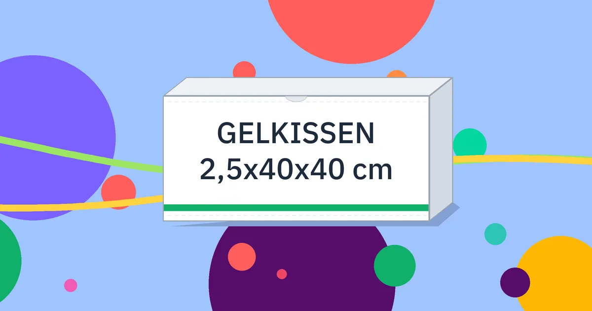 Symbolbild: Packung mit der Aufschrift GELKISSEN 2,5x40x40 cm (PZN 07752022) – Verfügbarkeit und Bezug in Apotheken in Frankfurt am Main