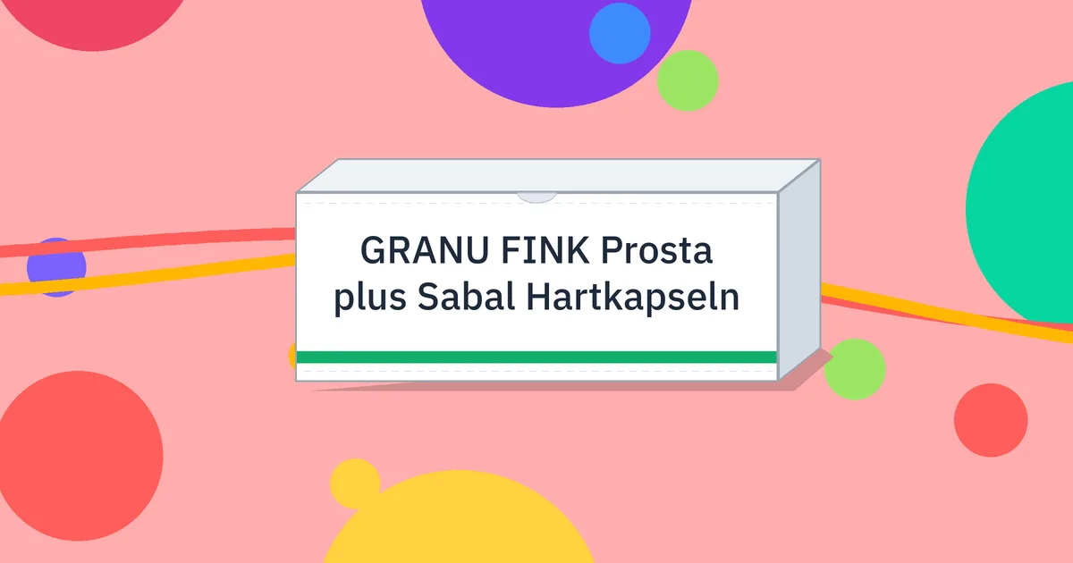 Symbolbild: Packung mit der Aufschrift GRANU FINK Prosta plus Sabal Hartkapseln (PZN 10318111) – Verfügbarkeit und Bezug in Apotheken in Frankfurt am Main