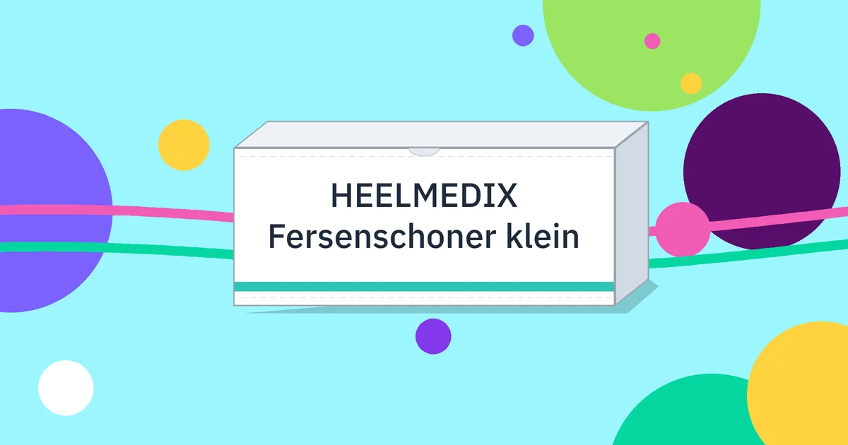 Symbolbild: Packung mit der Aufschrift HEELMEDIX Fersenschoner klein (PZN 11886260) – Verfügbarkeit und Bezug in Apotheken in Frankfurt am Main