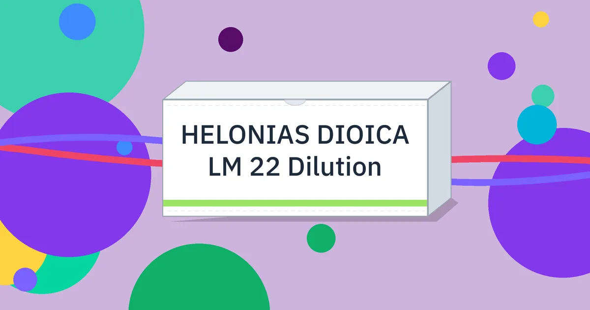 Symbolbild: Packung mit der Aufschrift HELONIAS DIOICA LM 22 Dilution (PZN 12887155) – Verfügbarkeit und Bezug in Apotheken in Frankfurt am Main