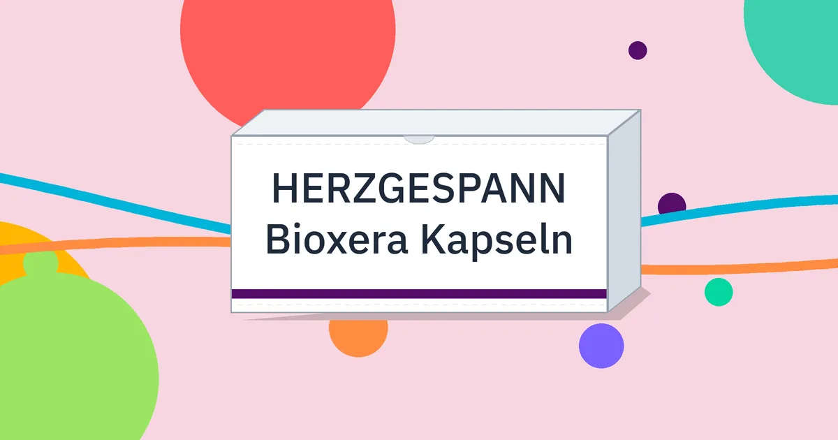 Symbolbild: Packung mit der Aufschrift HERZGESPANN Bioxera Kapseln (PZN 00062395) – Verfügbarkeit und Bezug in Apotheken in Frankfurt am Main