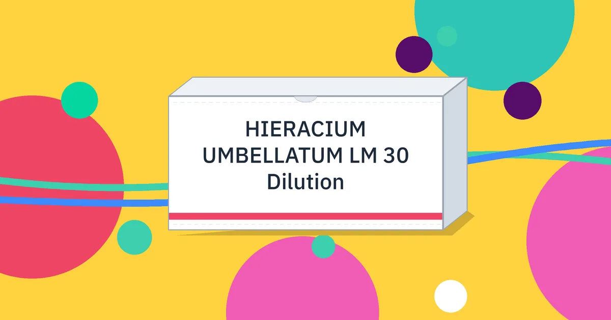 Symbolbild: Packung mit der Aufschrift HIERACIUM UMBELLATUM LM 30 Dilution (PZN 13554160) – Verfügbarkeit und Bezug in Apotheken in Frankfurt am Main