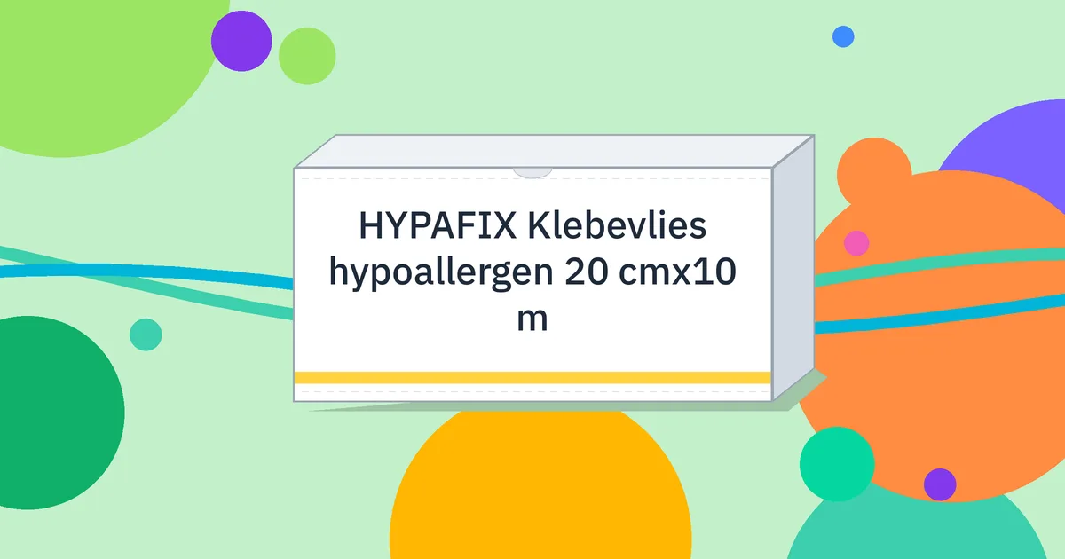Symbolbild: Packung mit der Aufschrift HYPAFIX Klebevlies hypoallergen 20 cmx10 m (PZN 19116277) – Verfügbarkeit und Bezug in Apotheken in Frankfurt am Main