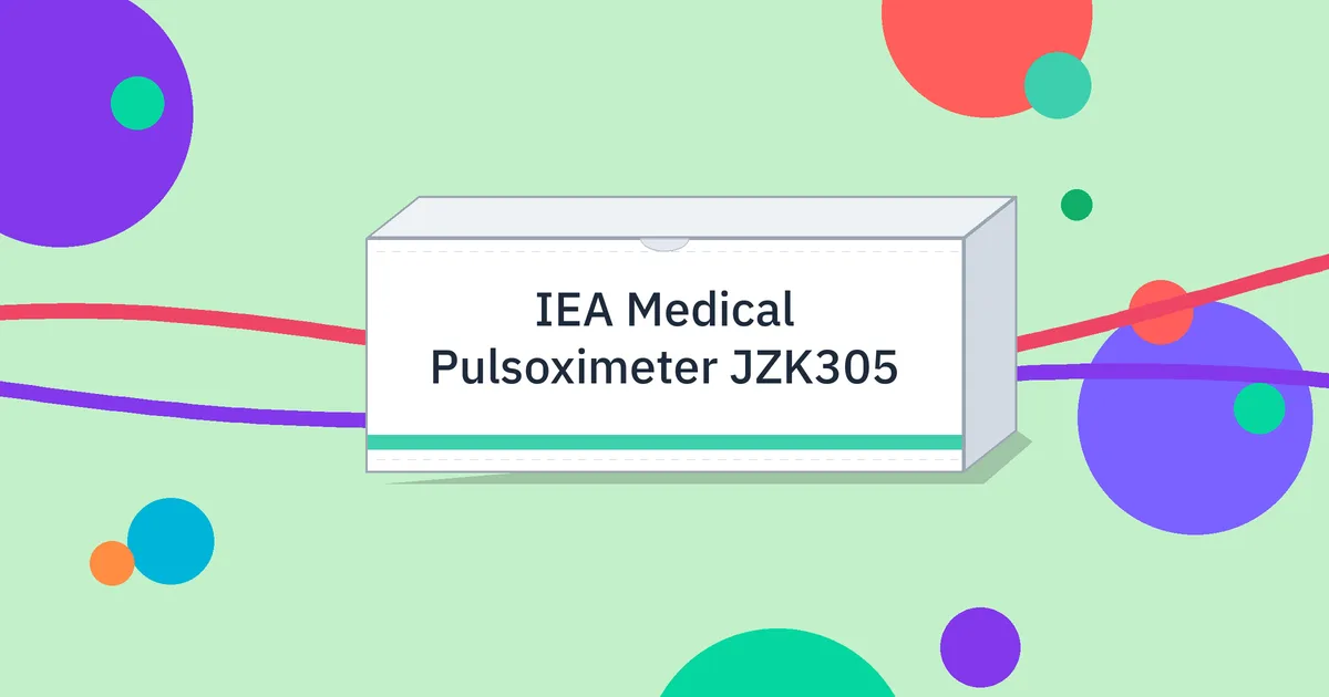 Symbolbild: Packung mit der Aufschrift IEA Medical Pulsoximeter JZK305 (PZN 19540704) – Verfügbarkeit und Bezug in Apotheken in Frankfurt am Main