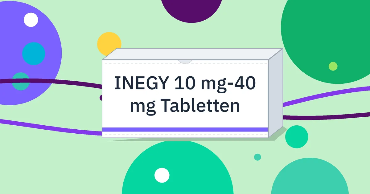 Symbolbild: Packung mit der Aufschrift INEGY 10 mg-40 mg Tabletten (PZN 09607100) – Verfügbarkeit und Bezug in Apotheken in Frankfurt am Main