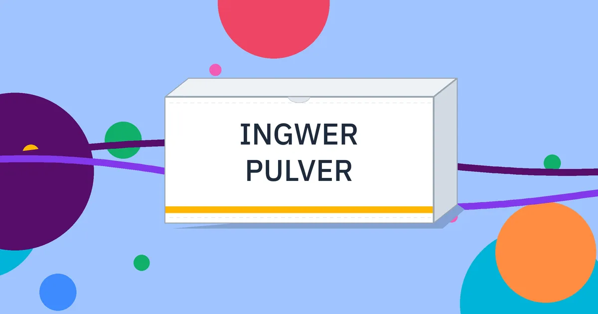 Symbolbild: Packung mit der Aufschrift INGWER PULVER (PZN 06839873) – Verfügbarkeit und Bezug in Apotheken in Frankfurt am Main
