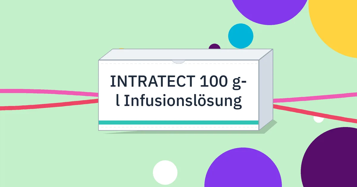 Symbolbild: Packung mit der Aufschrift INTRATECT 100 g-l Infusionslösung (PZN 12645570) – Verfügbarkeit und Bezug in Apotheken in Frankfurt am Main