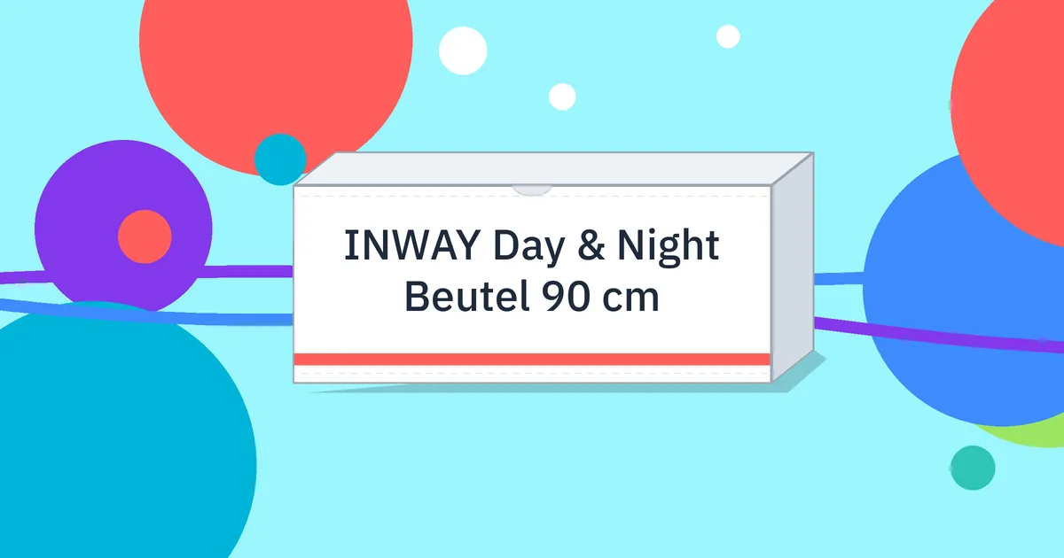 Symbolbild: Packung mit der Aufschrift INWAY Day & Night Beutel 90 cm (PZN 14305588) – Verfügbarkeit und Bezug in Apotheken in Frankfurt am Main