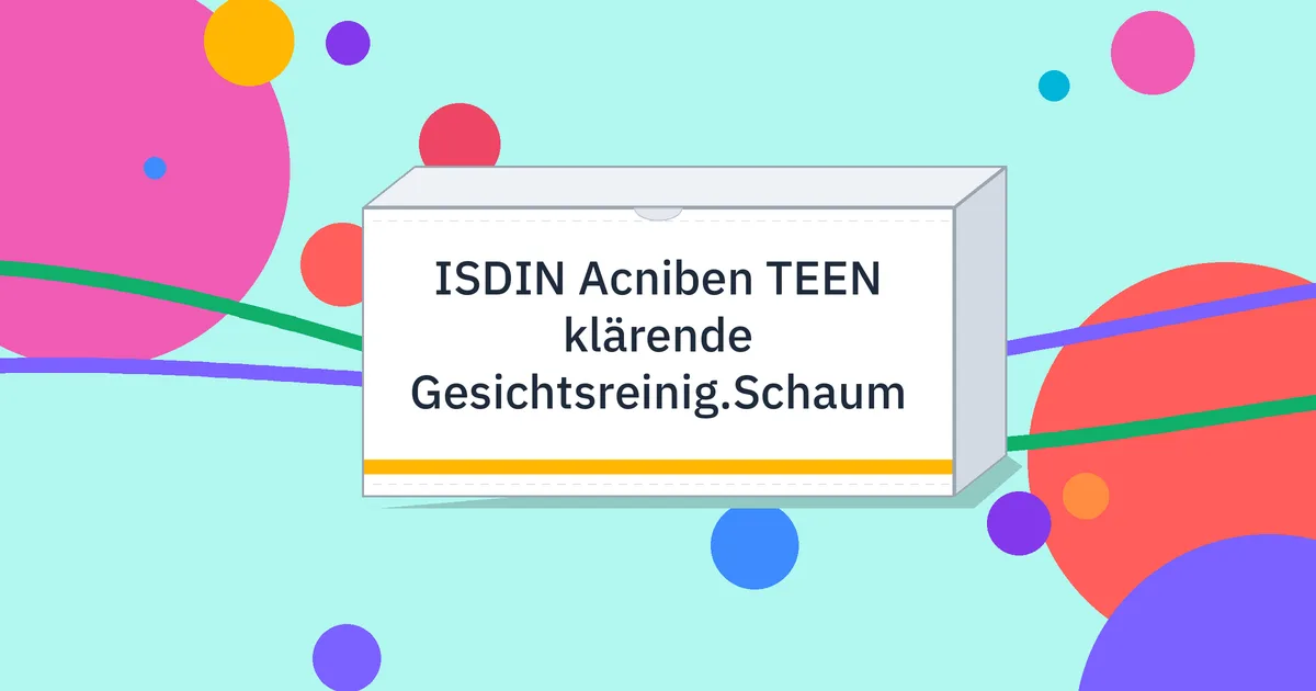 Symbolbild: Packung mit der Aufschrift ISDIN Acniben TEEN klärende Gesichtsreinig.Schaum (PZN 17618313) – Verfügbarkeit und Bezug in Apotheken in Frankfurt am Main