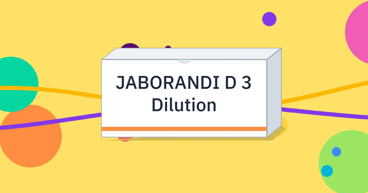 Symbolbild: Packung mit der Aufschrift JABORANDI D 3 Dilution (PZN 02102785) – Verfügbarkeit und Bezug in Apotheken in Frankfurt am Main