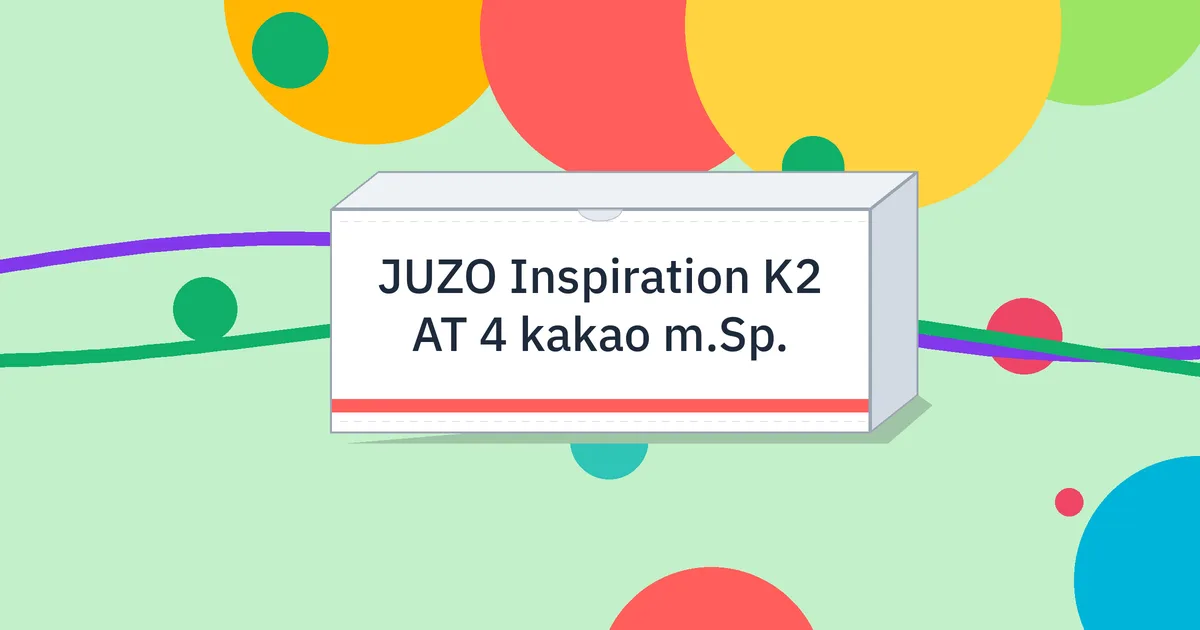 Symbolbild: Packung mit der Aufschrift JUZO Inspiration K2 AT 4 kakao m.Sp. (PZN 14926741) – Verfügbarkeit und Bezug in Apotheken in Frankfurt am Main