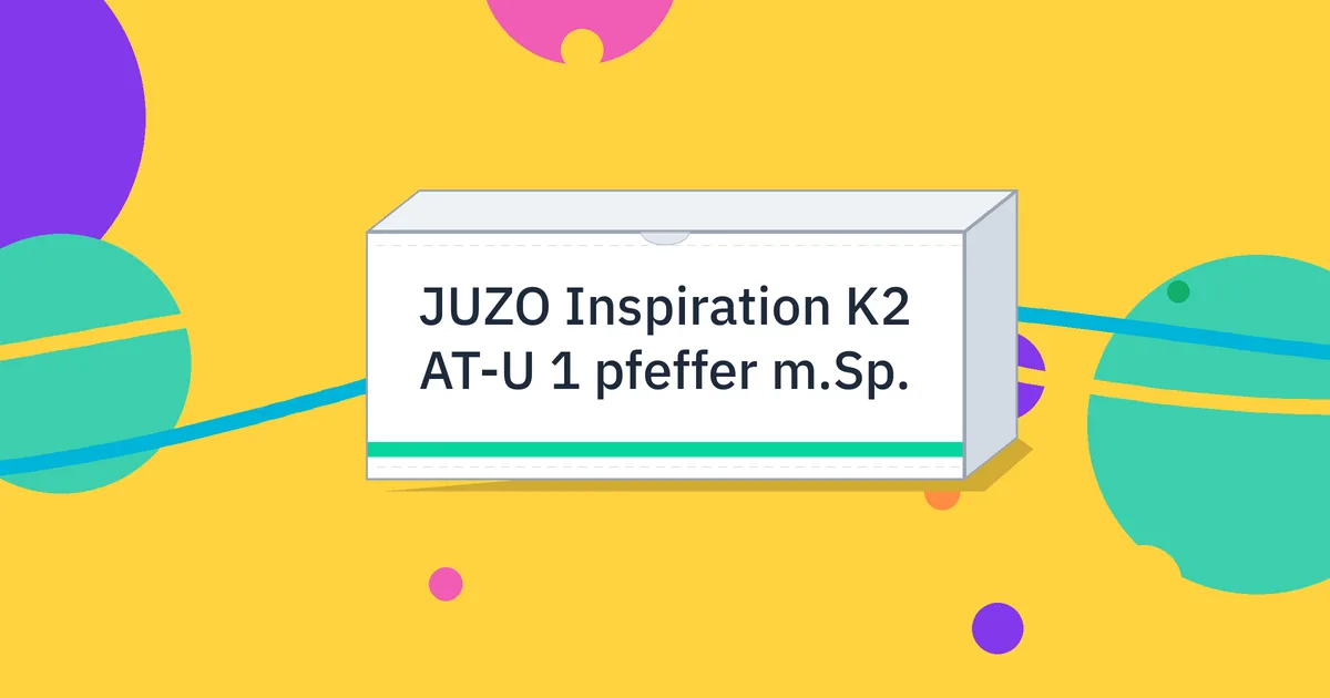 Symbolbild: Packung mit der Aufschrift JUZO Inspiration K2 AT-U 1 pfeffer m.Sp. (PZN 14927456) – Verfügbarkeit und Bezug in Apotheken in Frankfurt am Main