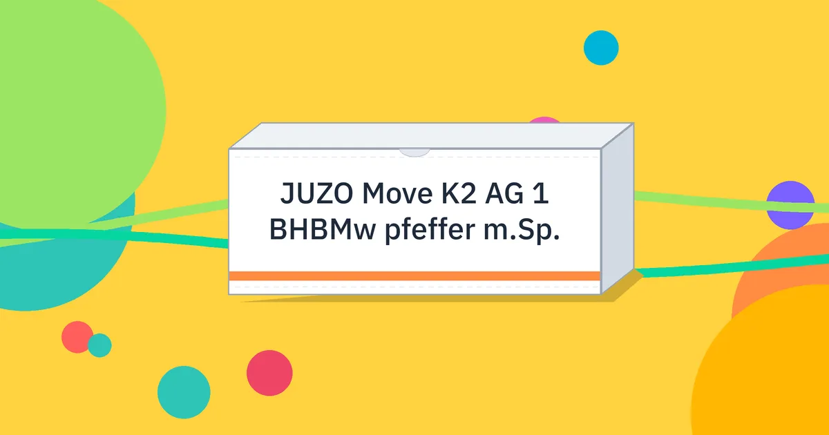 Symbolbild: Packung mit der Aufschrift JUZO Move K2 AG 1 BHBMw pfeffer m.Sp. (PZN 16649725) – Verfügbarkeit und Bezug in Apotheken in Frankfurt am Main