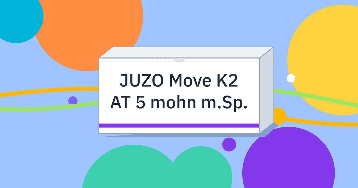 Symbolbild: Packung mit der Aufschrift JUZO Move K2 AT 5 mohn m.Sp. (PZN 20667930) – Verfügbarkeit und Bezug in Apotheken in Frankfurt am Main