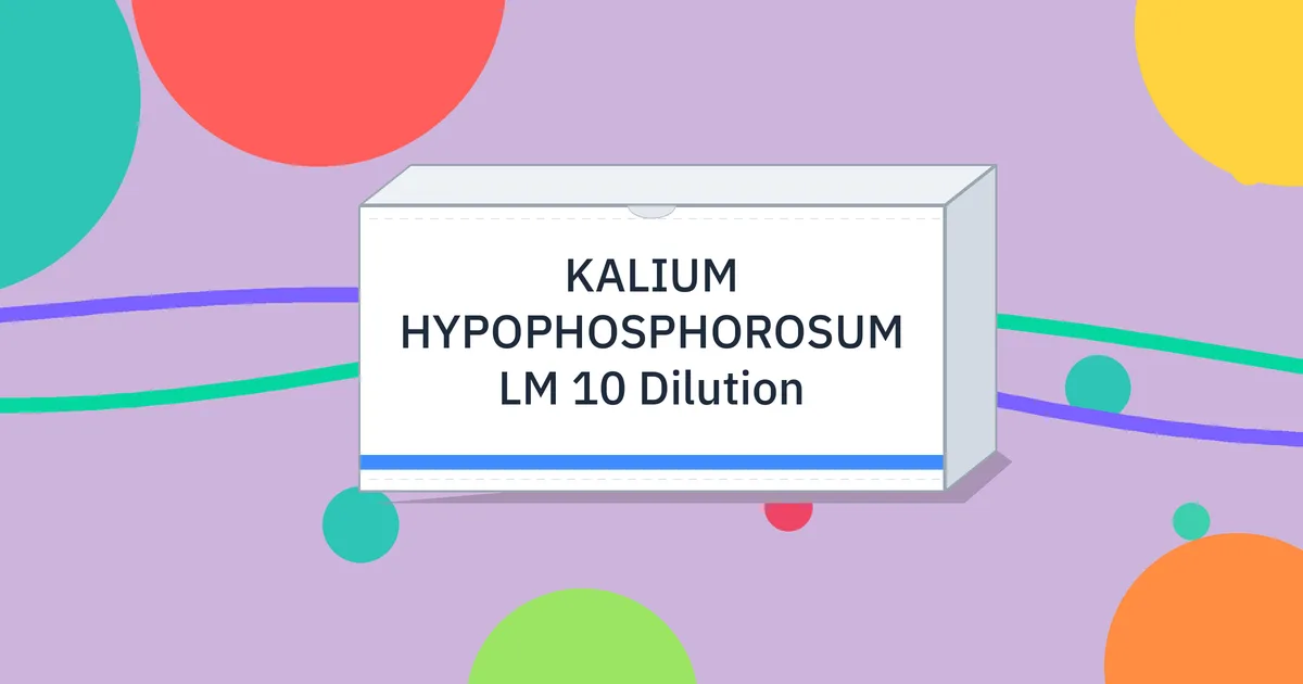 Symbolbild: Packung mit der Aufschrift KALIUM HYPOPHOSPHOROSUM LM 10 Dilution (PZN 12921952) – Verfügbarkeit und Bezug in Apotheken in Frankfurt am Main