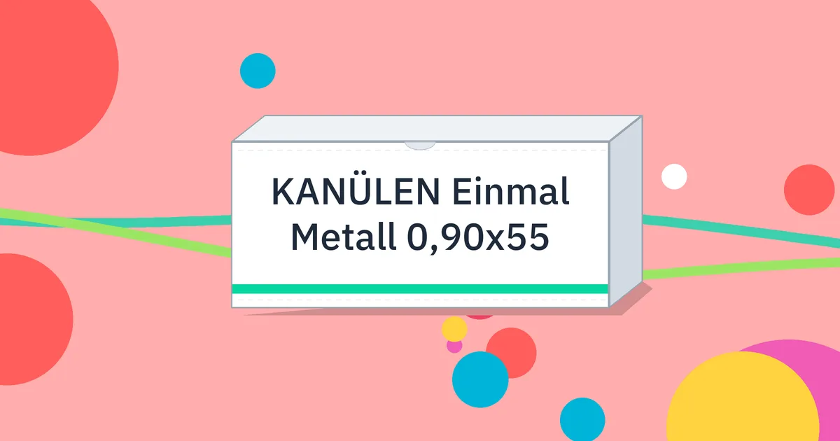 Symbolbild: Packung mit der Aufschrift KANÜLEN Einmal Metall 0,90x55 (PZN 01965024) – Verfügbarkeit und Bezug in Apotheken in Frankfurt am Main