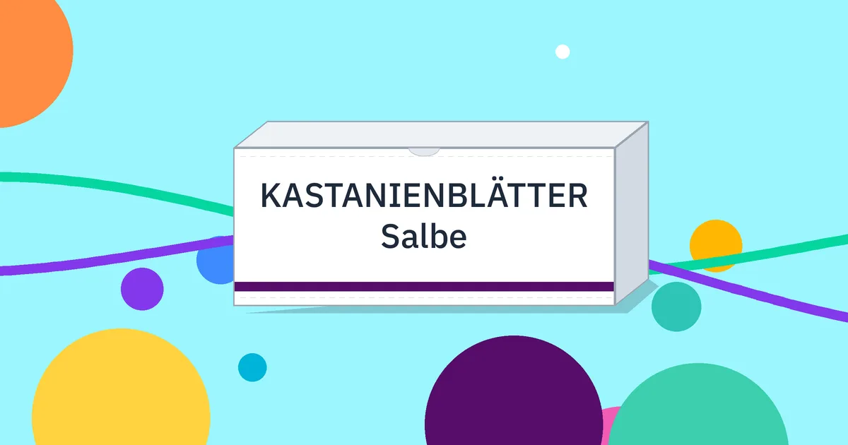 Symbolbild: Packung mit der Aufschrift KASTANIENBLÄTTER Salbe (PZN 18091701) – Verfügbarkeit und Bezug in Apotheken in Frankfurt am Main