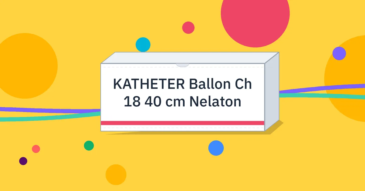 Symbolbild: Packung mit der Aufschrift KATHETER Ballon Ch 18 40 cm Nelaton (PZN 01730404) – Verfügbarkeit und Bezug in Apotheken in Frankfurt am Main
