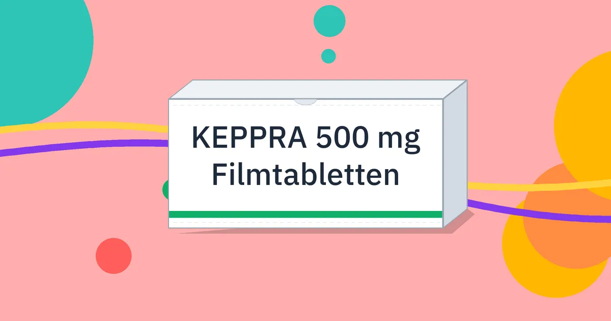 Symbolbild: Packung mit der Aufschrift KEPPRA 500 mg Filmtabletten (PZN 03275370) – Verfügbarkeit und Bezug in Apotheken in Frankfurt am Main