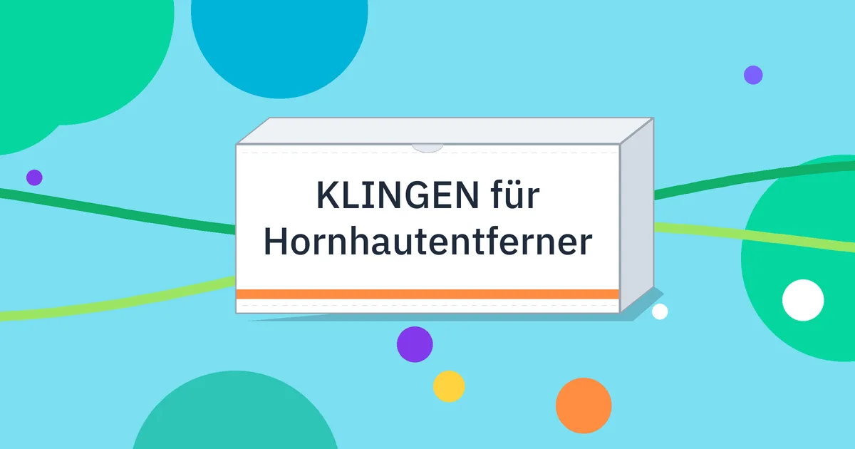 Symbolbild: Packung mit der Aufschrift KLINGEN für Hornhautentferner (PZN 16501081) – Verfügbarkeit und Bezug in Apotheken in Frankfurt am Main