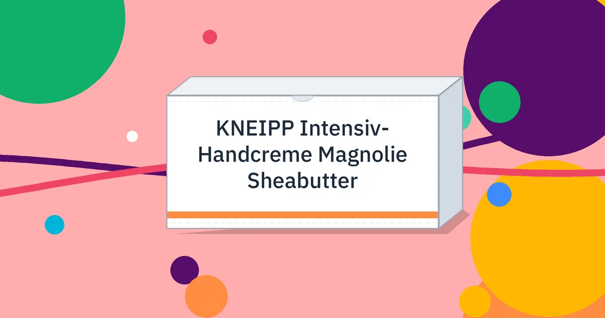 Symbolbild: Packung mit der Aufschrift KNEIPP Intensiv-Handcreme Magnolie Sheabutter (PZN 13899284) – Verfügbarkeit und Bezug in Apotheken in Frankfurt am Main