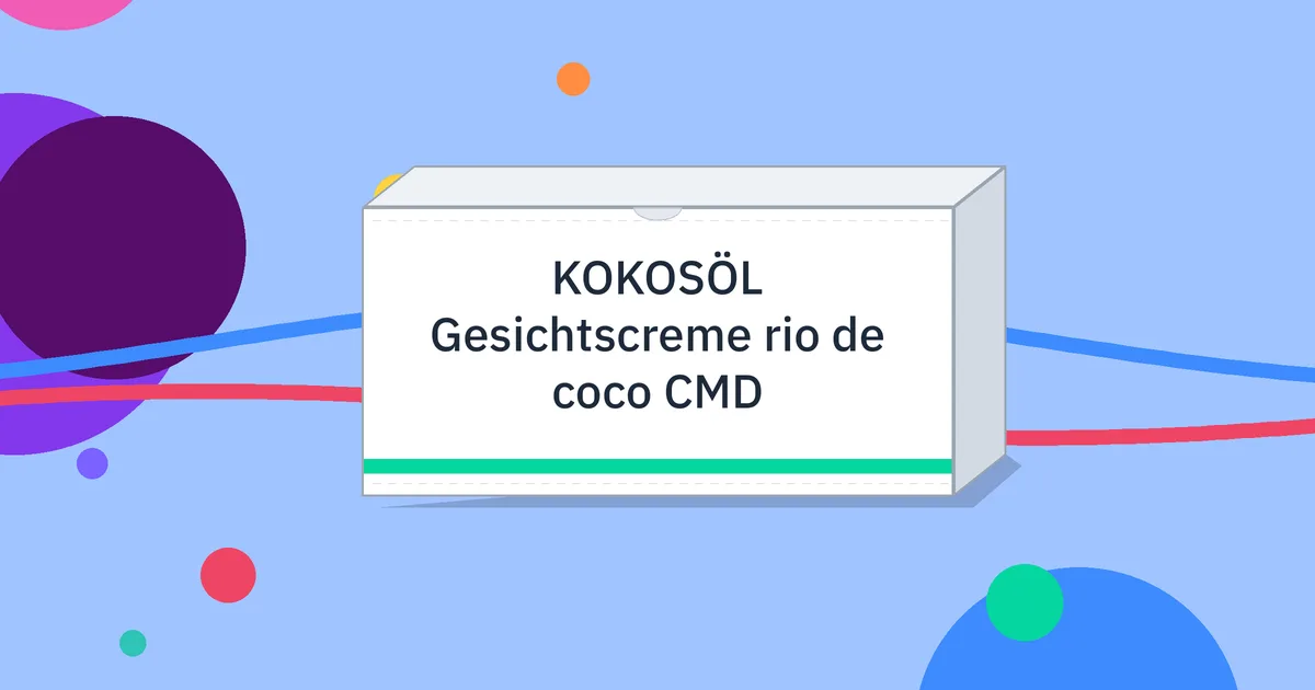 Symbolbild: Packung mit der Aufschrift KOKOSÖL Gesichtscreme rio de coco CMD (PZN 09946629) – Verfügbarkeit und Bezug in Apotheken in Frankfurt am Main