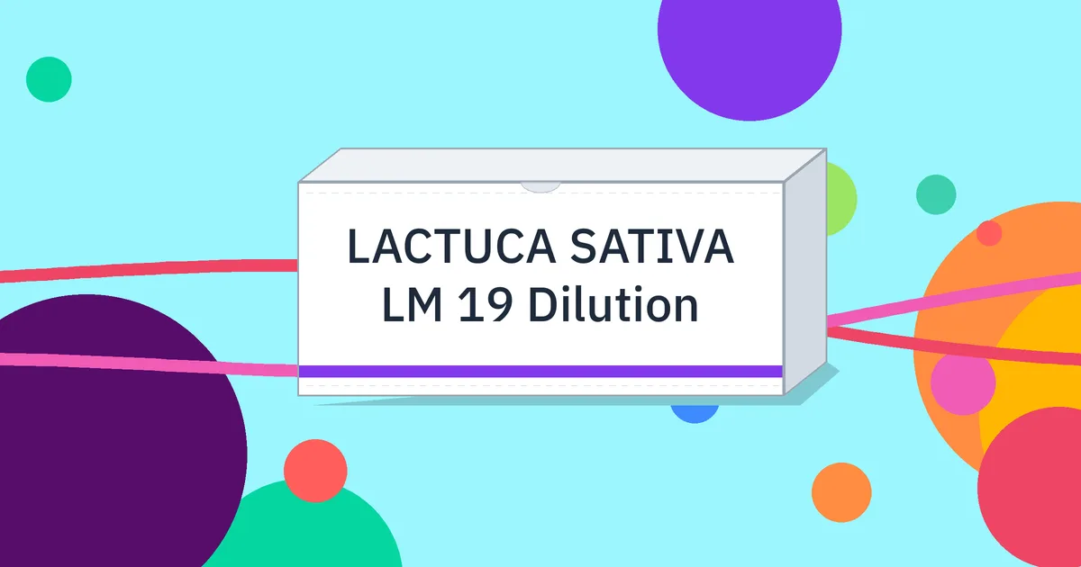 Symbolbild: Packung mit der Aufschrift LACTUCA SATIVA LM 19 Dilution (PZN 13521350) – Verfügbarkeit und Bezug in Apotheken in Frankfurt am Main