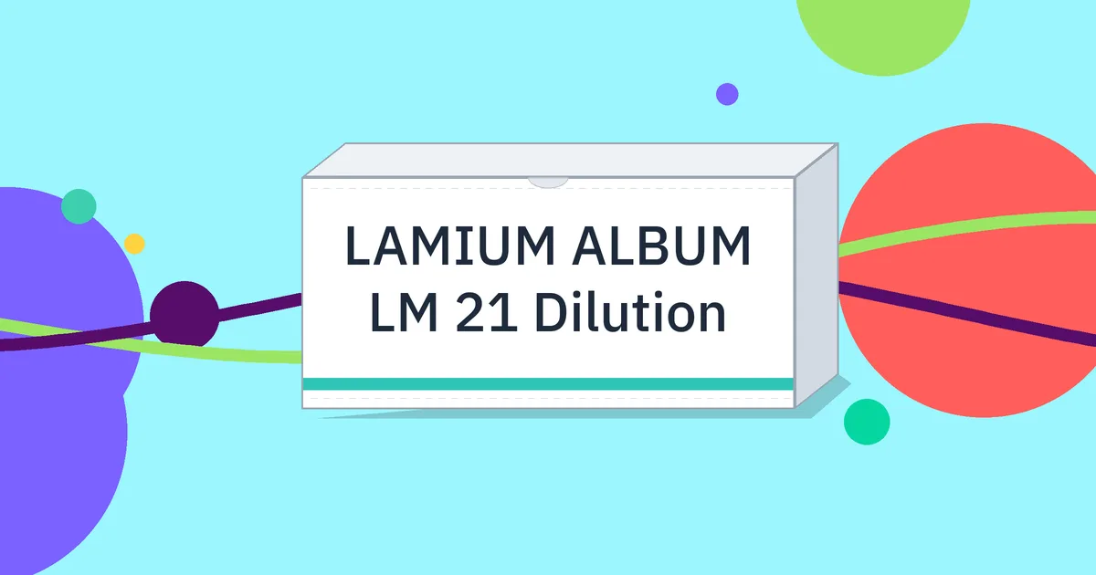 Symbolbild: Packung mit der Aufschrift LAMIUM ALBUM LM 21 Dilution (PZN 13521864) – Verfügbarkeit und Bezug in Apotheken in Frankfurt am Main