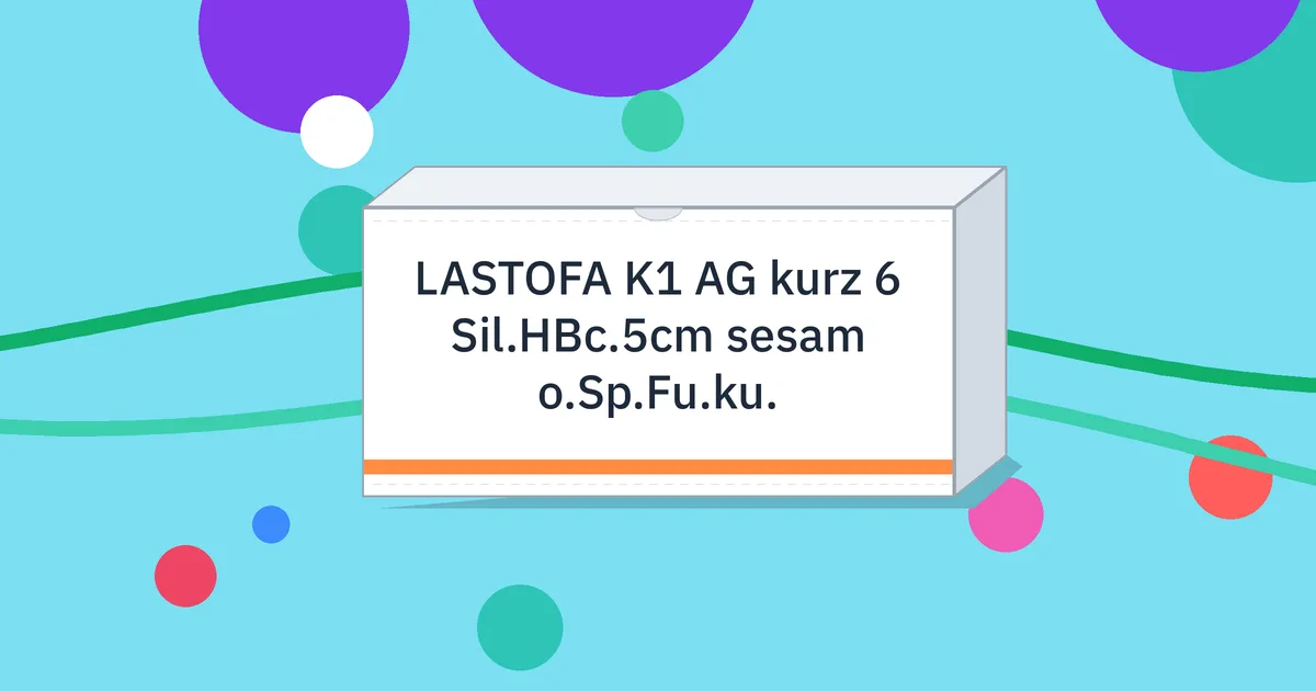 Symbolbild: Packung mit der Aufschrift LASTOFA K1 AG kurz 6 Sil.HBc.5cm sesam o.Sp.Fu.ku. (PZN 13794734) – Verfügbarkeit und Bezug in Apotheken in Frankfurt am Main