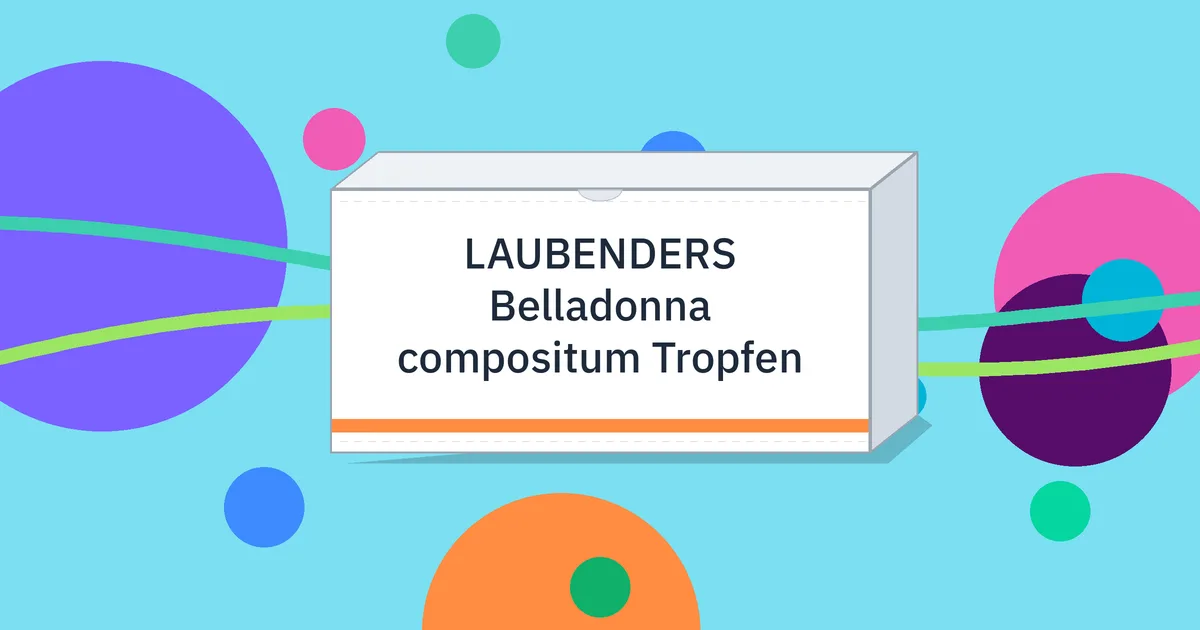 Symbolbild: Packung mit der Aufschrift LAUBENDERS Belladonna compositum Tropfen (PZN 04947506) – Verfügbarkeit und Bezug in Apotheken in Frankfurt am Main