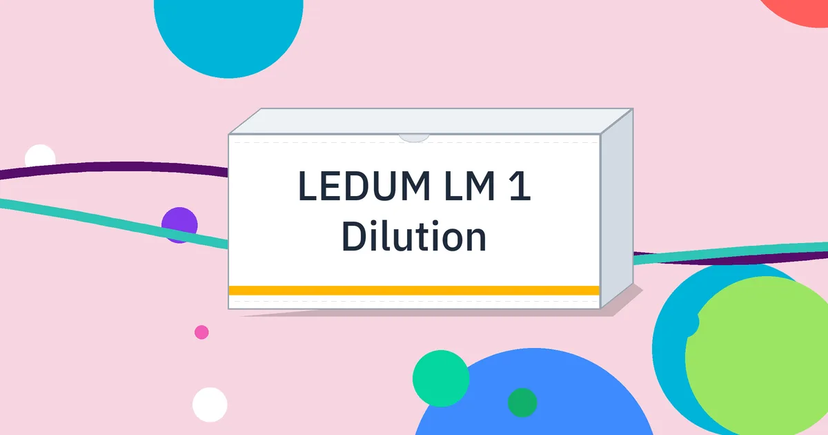 Symbolbild: Packung mit der Aufschrift LEDUM LM 1 Dilution (PZN 12930106) – Verfügbarkeit und Bezug in Apotheken in Frankfurt am Main