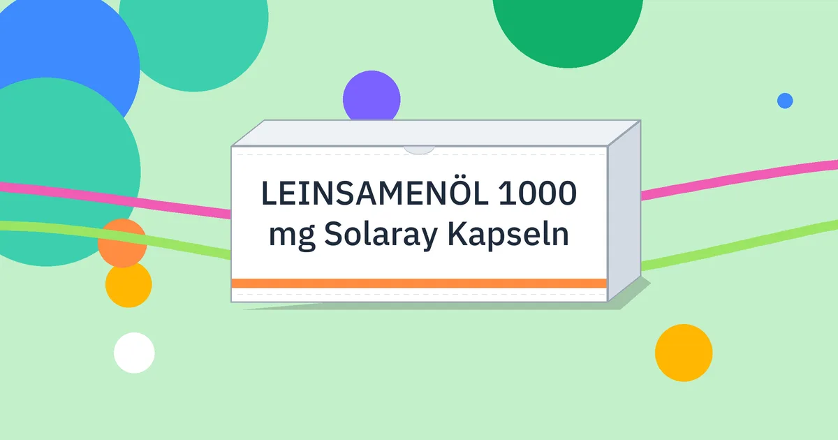Symbolbild: Packung mit der Aufschrift LEINSAMENÖL 1000 mg Solaray Kapseln (PZN 17254242) – Verfügbarkeit und Bezug in Apotheken in Frankfurt am Main