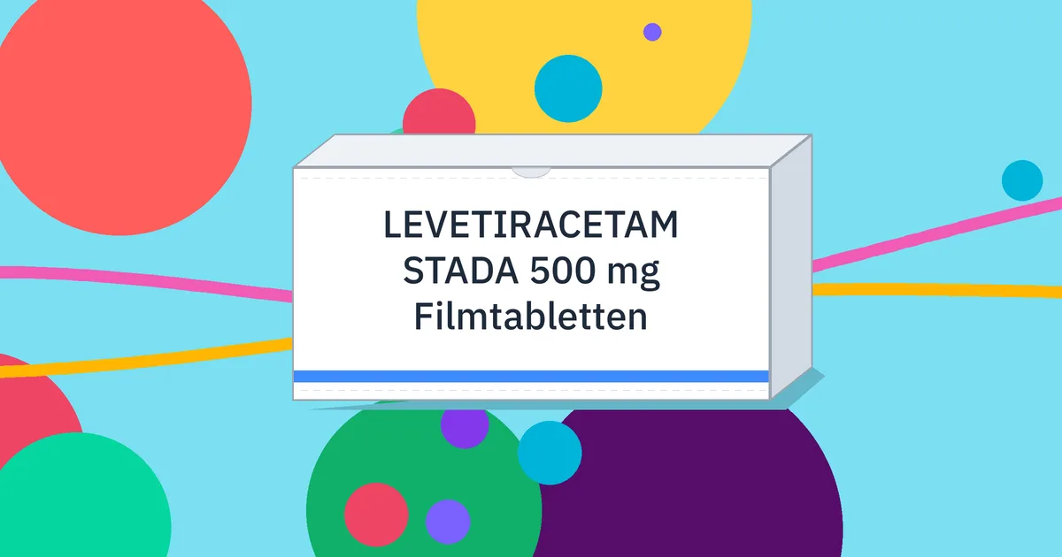 Symbolbild: Packung mit der Aufschrift LEVETIRACETAM STADA 500 mg Filmtabletten (PZN 09277849) – Verfügbarkeit und Bezug in Apotheken in Frankfurt am Main