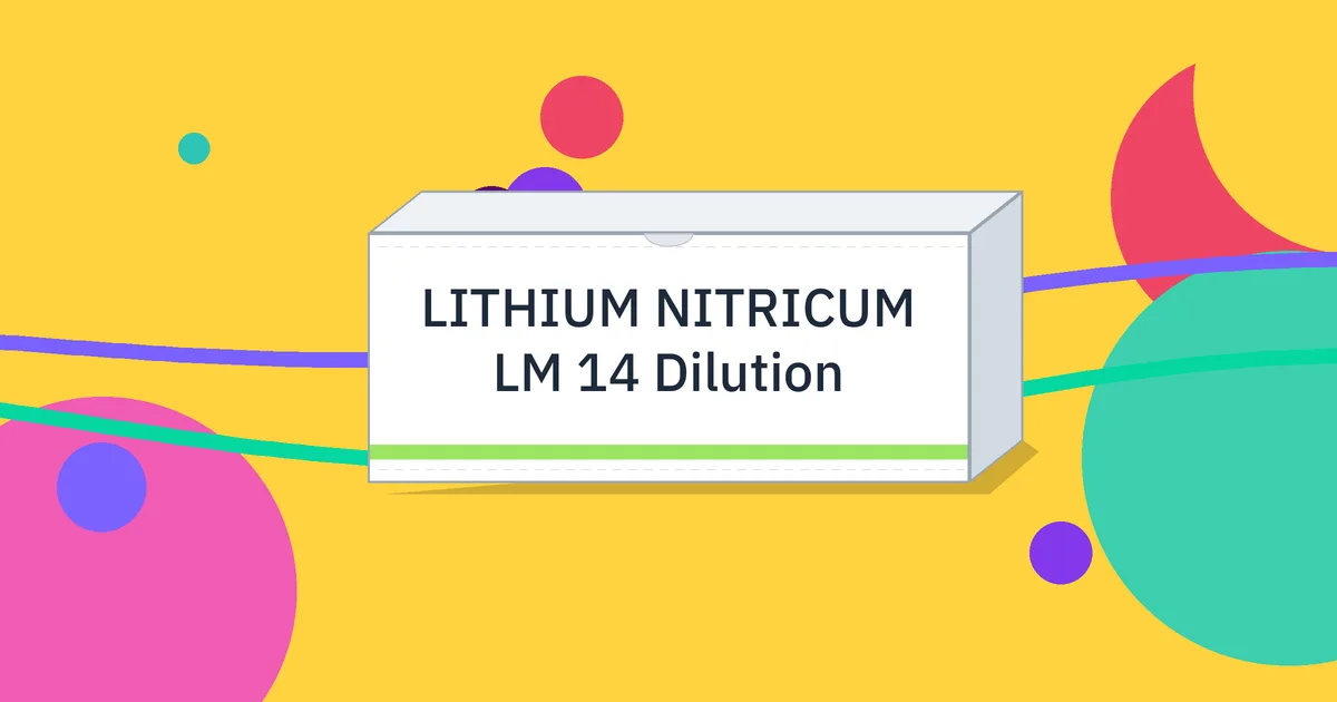 Symbolbild: Packung mit der Aufschrift LITHIUM NITRICUM LM 14 Dilution (PZN 12932482) – Verfügbarkeit und Bezug in Apotheken in Frankfurt am Main