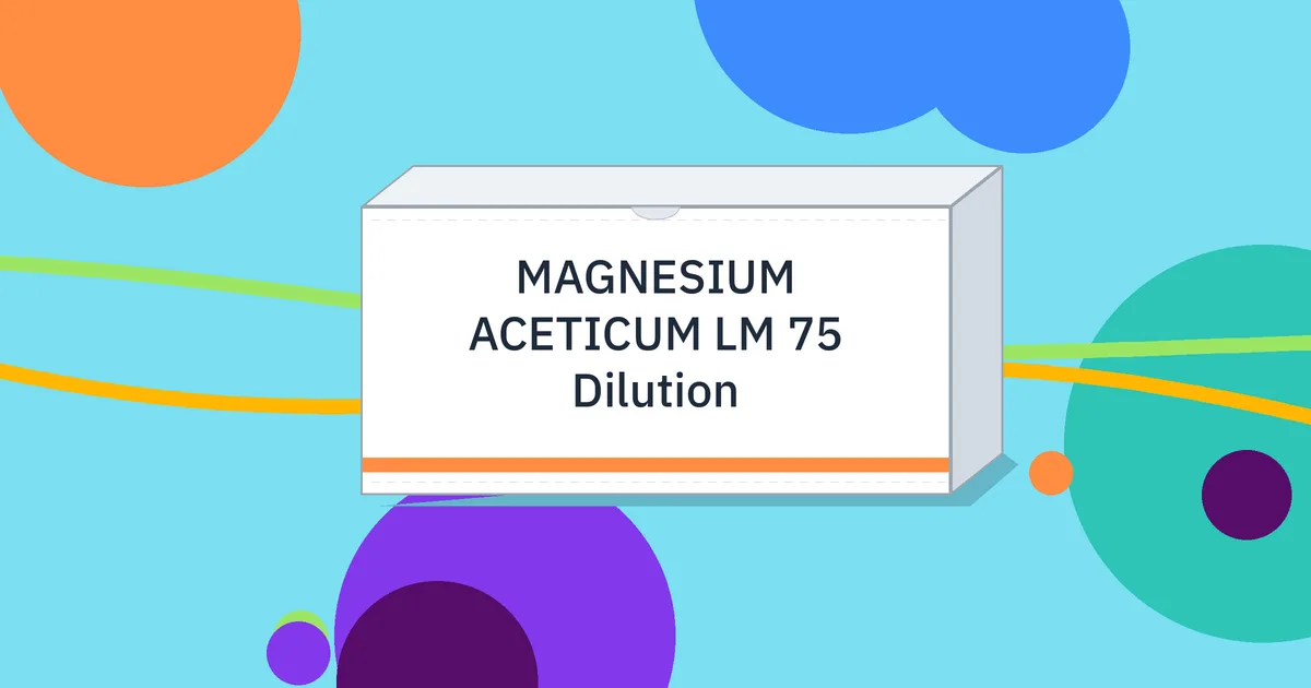 Symbolbild: Packung mit der Aufschrift MAGNESIUM ACETICUM LM 75 Dilution (PZN 12935919) – Verfügbarkeit und Bezug in Apotheken in Frankfurt am Main