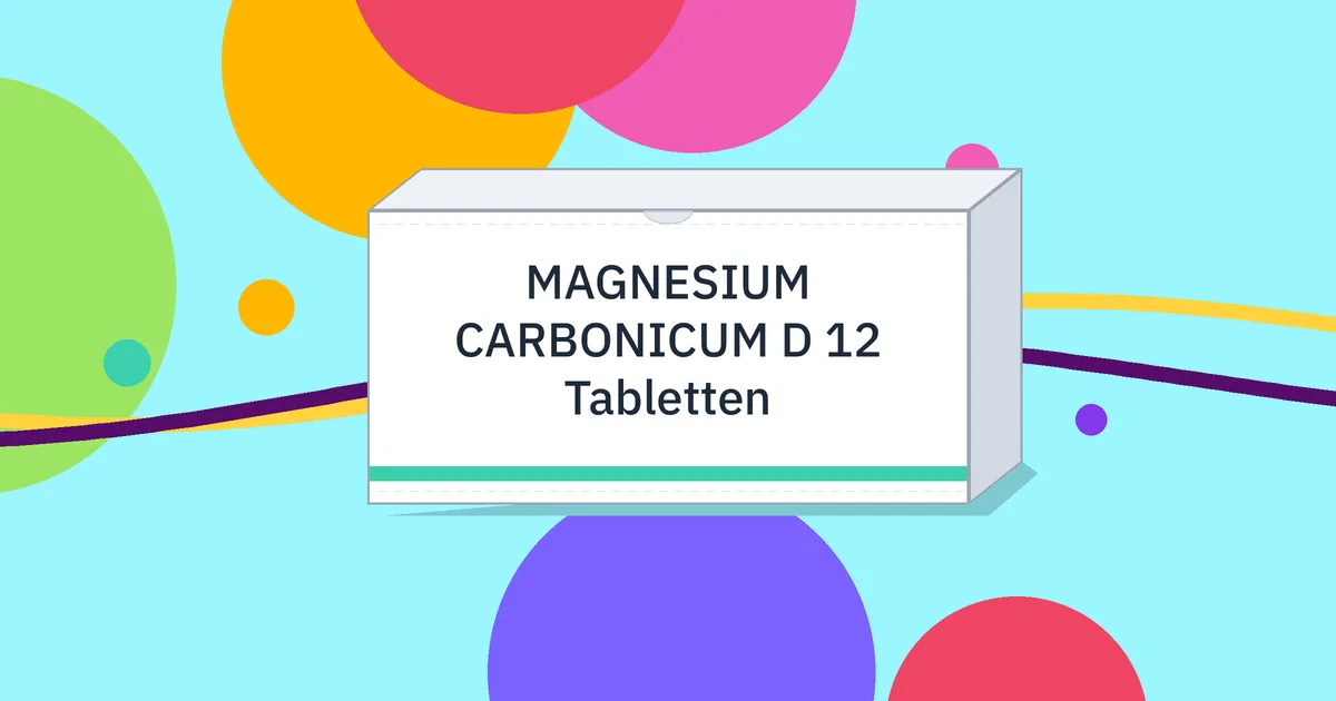 Symbolbild: Packung mit der Aufschrift MAGNESIUM CARBONICUM D 12 Tabletten (PZN 02118154) – Verfügbarkeit und Bezug in Apotheken in Frankfurt am Main