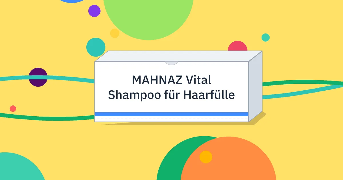 Symbolbild: Packung mit der Aufschrift MAHNAZ Vital Shampoo für Haarfülle (PZN 10314366) – Verfügbarkeit und Bezug in Apotheken in Frankfurt am Main