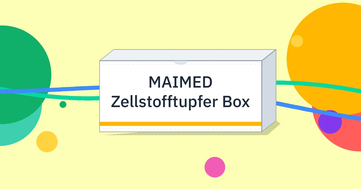 Symbolbild: Packung mit der Aufschrift MAIMED Zellstofftupfer Box (PZN 02208207) – Verfügbarkeit und Bezug in Apotheken in Frankfurt am Main