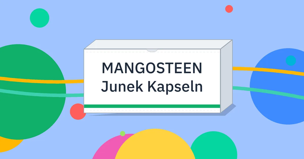 Symbolbild: Packung mit der Aufschrift MANGOSTEEN Junek Kapseln (PZN 10230623) – Verfügbarkeit und Bezug in Apotheken in Frankfurt am Main
