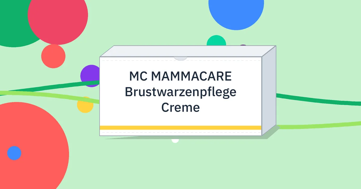 Symbolbild: Packung mit der Aufschrift MC MAMMACARE Brustwarzenpflege Creme (PZN 16400776) – Verfügbarkeit und Bezug in Apotheken in Frankfurt am Main