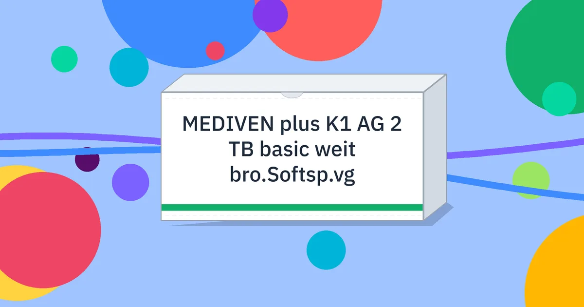 Symbolbild: Packung mit der Aufschrift MEDIVEN plus K1 AG 2 TB basic weit bro.Softsp.vg (PZN 15059298) – Verfügbarkeit und Bezug in Apotheken in Frankfurt am Main