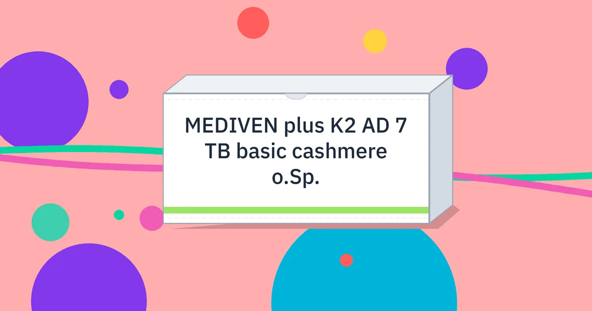 Symbolbild: Packung mit der Aufschrift MEDIVEN plus K2 AD 7 TB basic cashmere o.Sp. (PZN 15094194) – Verfügbarkeit und Bezug in Apotheken in Frankfurt am Main