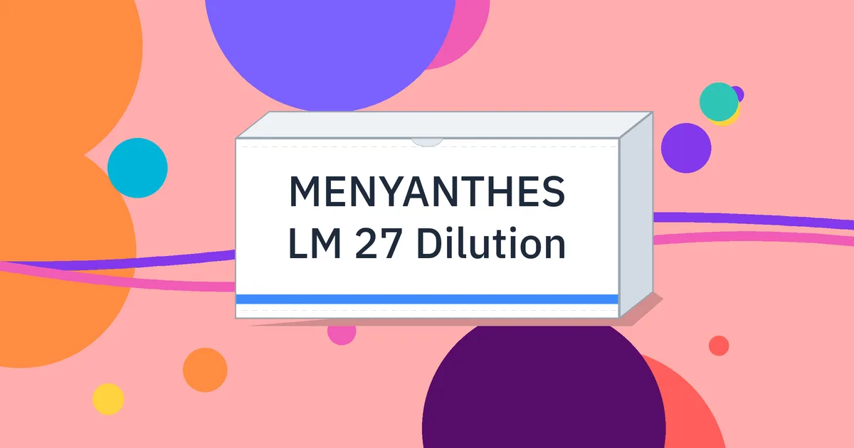 Symbolbild: Packung mit der Aufschrift MENYANTHES LM 27 Dilution (PZN 13605319) – Verfügbarkeit und Bezug in Apotheken in Frankfurt am Main